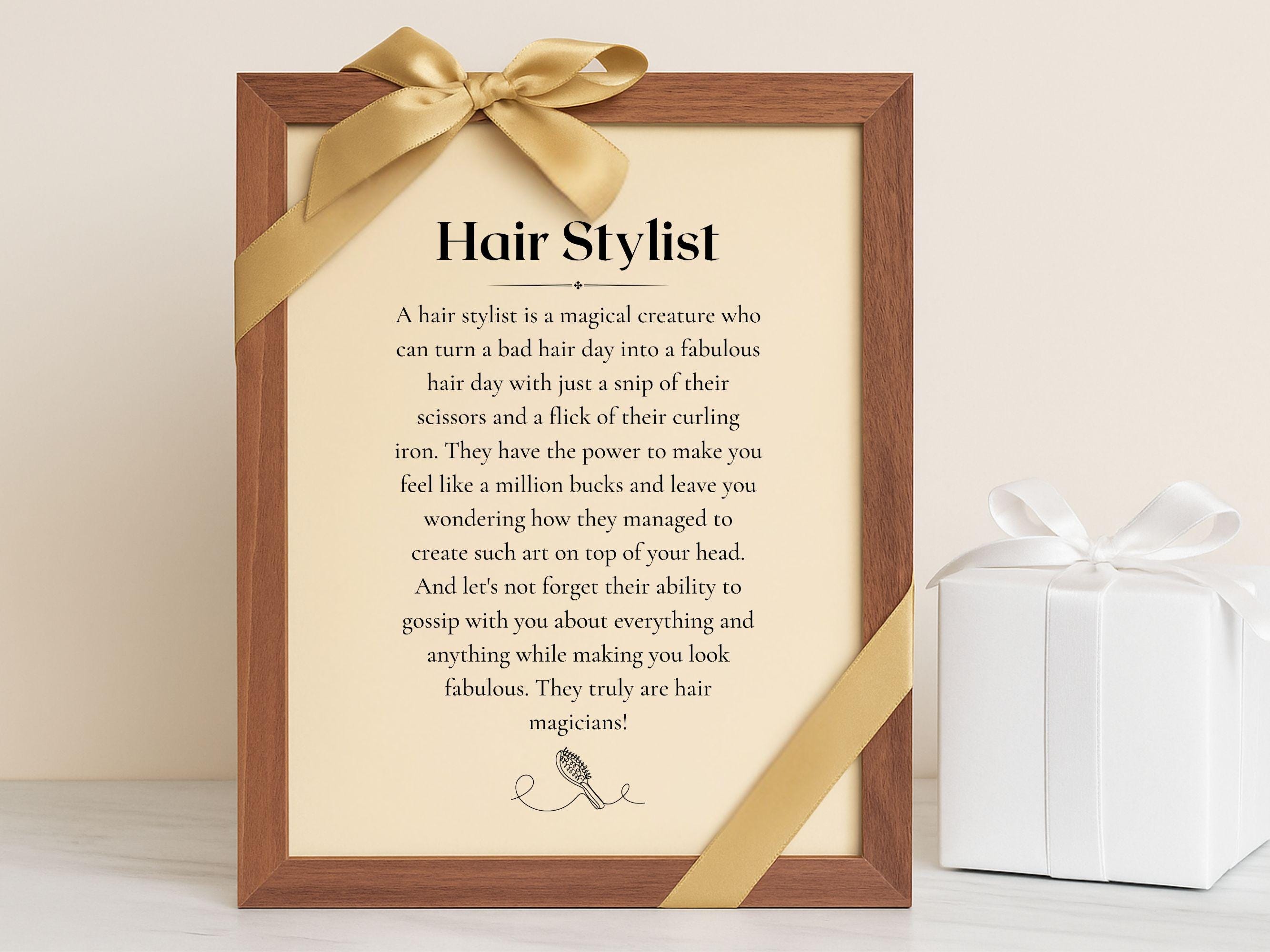 Hair Stylist Definition Print, Hairdresser Gift for Women, Cosmetology ...