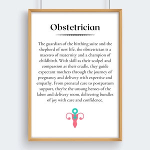 Obstetrician Digital Download | Medical Office Decor | Instant Wall Art ...