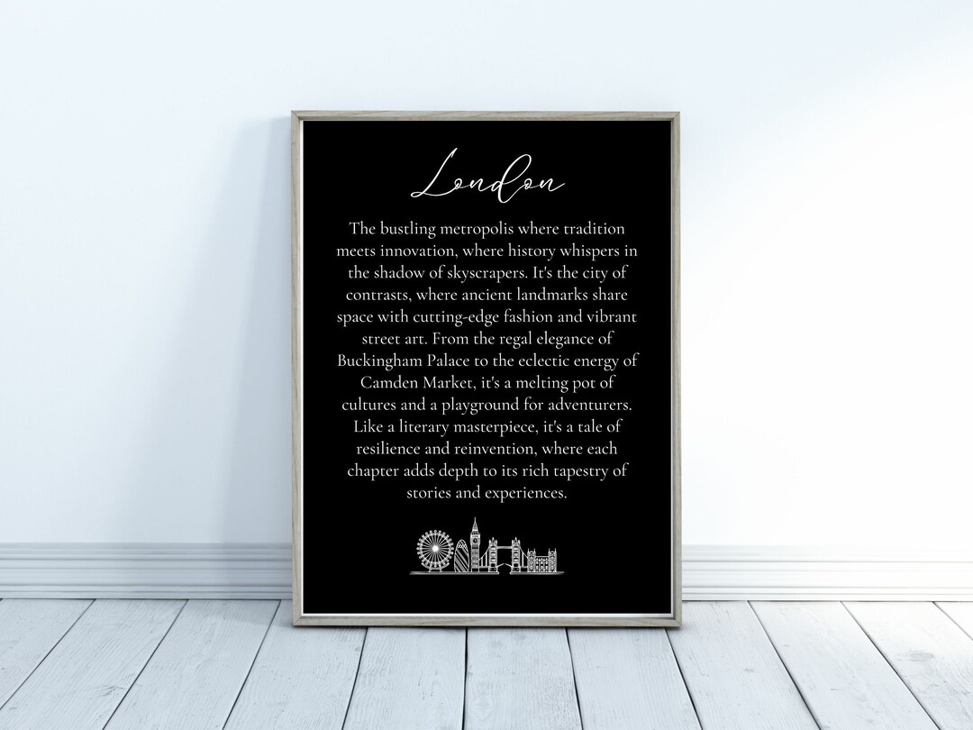 London Definition Printable Wall Art - Celebrate the Essence of the ...
