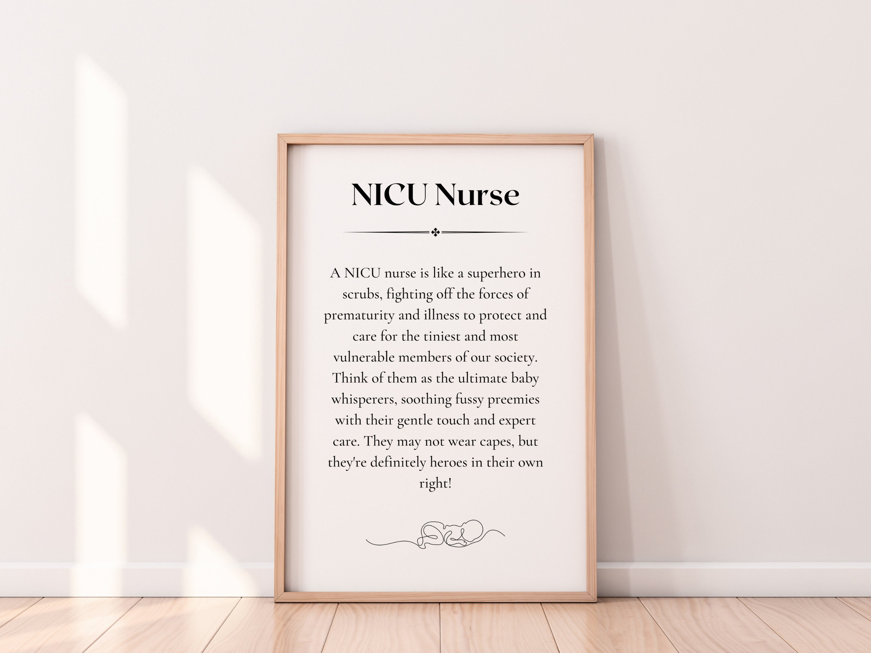 NICU Nurse Definition Printable | Nurse Wall Art | Neonatal Nurse Gift ...