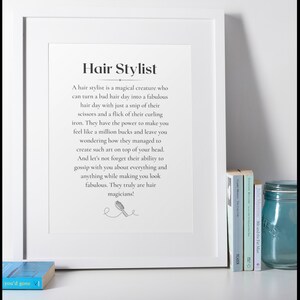Hair Stylist Definition Printable | Hair Salon Print | Hair Studio Wall ...