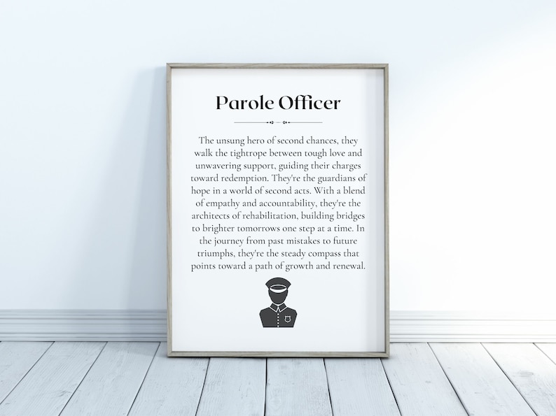 Parole Officer Definition Printable - Inspiring Typography Wall Art for ...