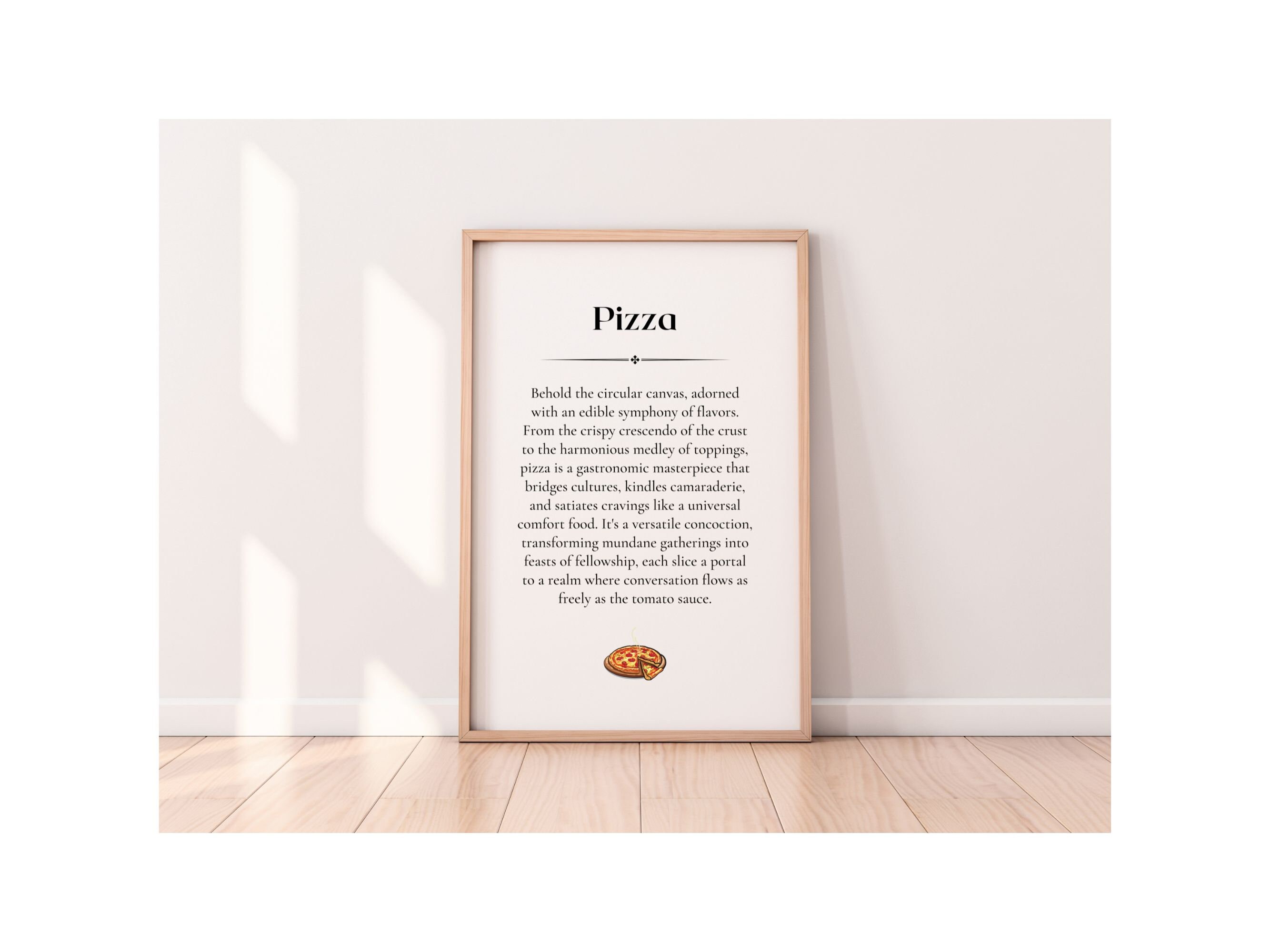 Delicious Pizza Definition Printable - Instant Download Art for Home ...