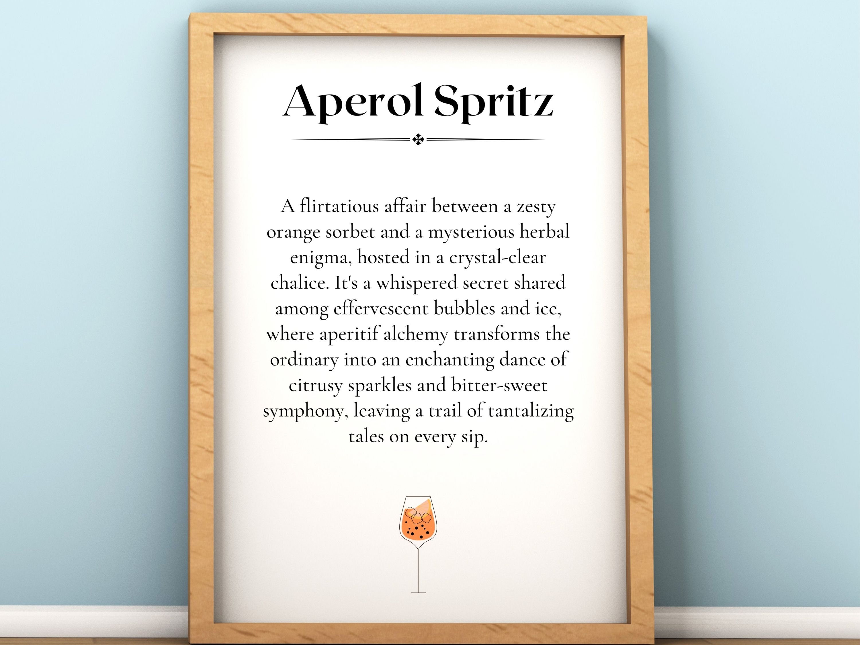 Aperol Spritz Definition Printable | Perfect Gift Idea | DIGITAL ...