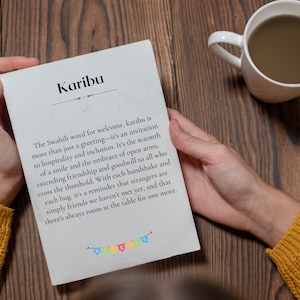 Karibu Digital Download | Swahili Welcome Art | Instant Home Decor ...
