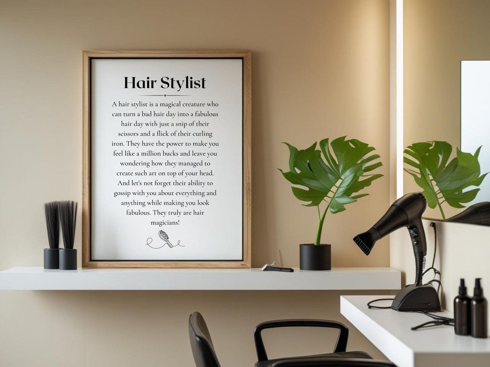 Hair Stylist Definition Print, Hairdresser Gift for Women, Cosmetology ...