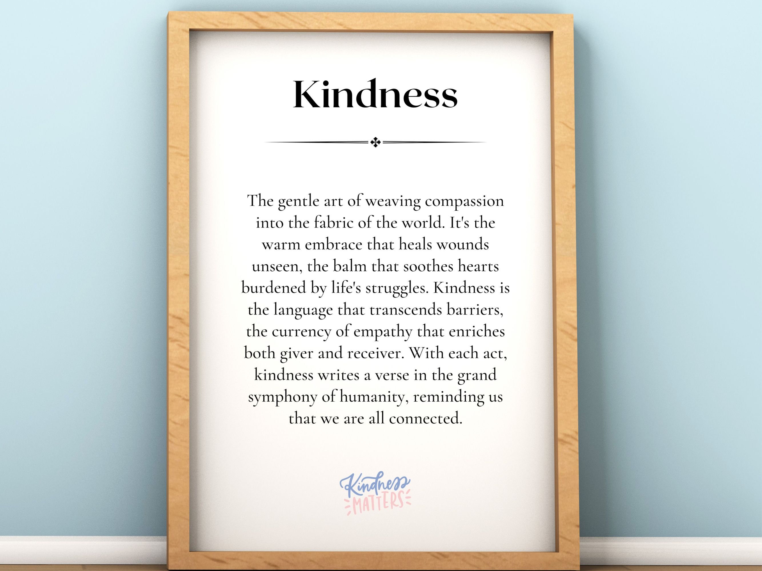 Kindness Definition Printable - Instant Download Art for Heartfelt Home ...