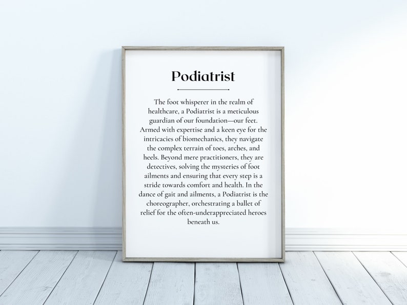 Podiatrist Definition Printable Art, Digital Download for Foot Health ...