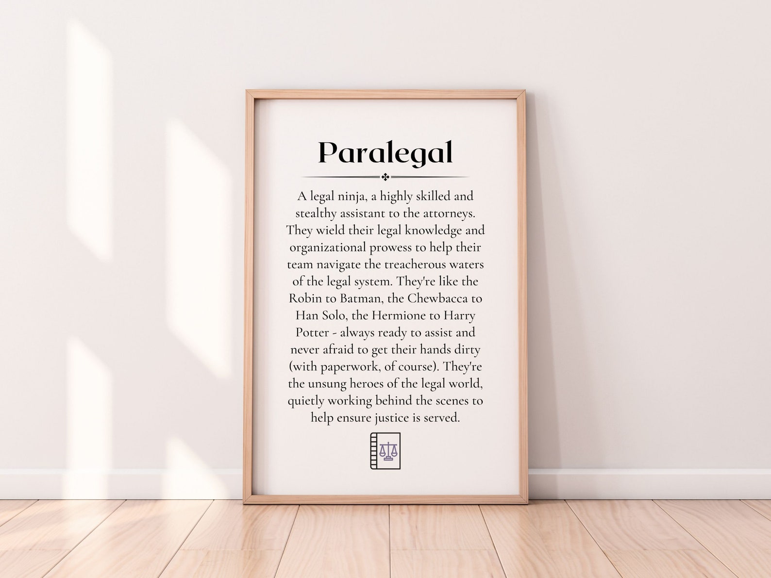 Paralegal Definition Printable Gift Poster & Wall Art - Etsy