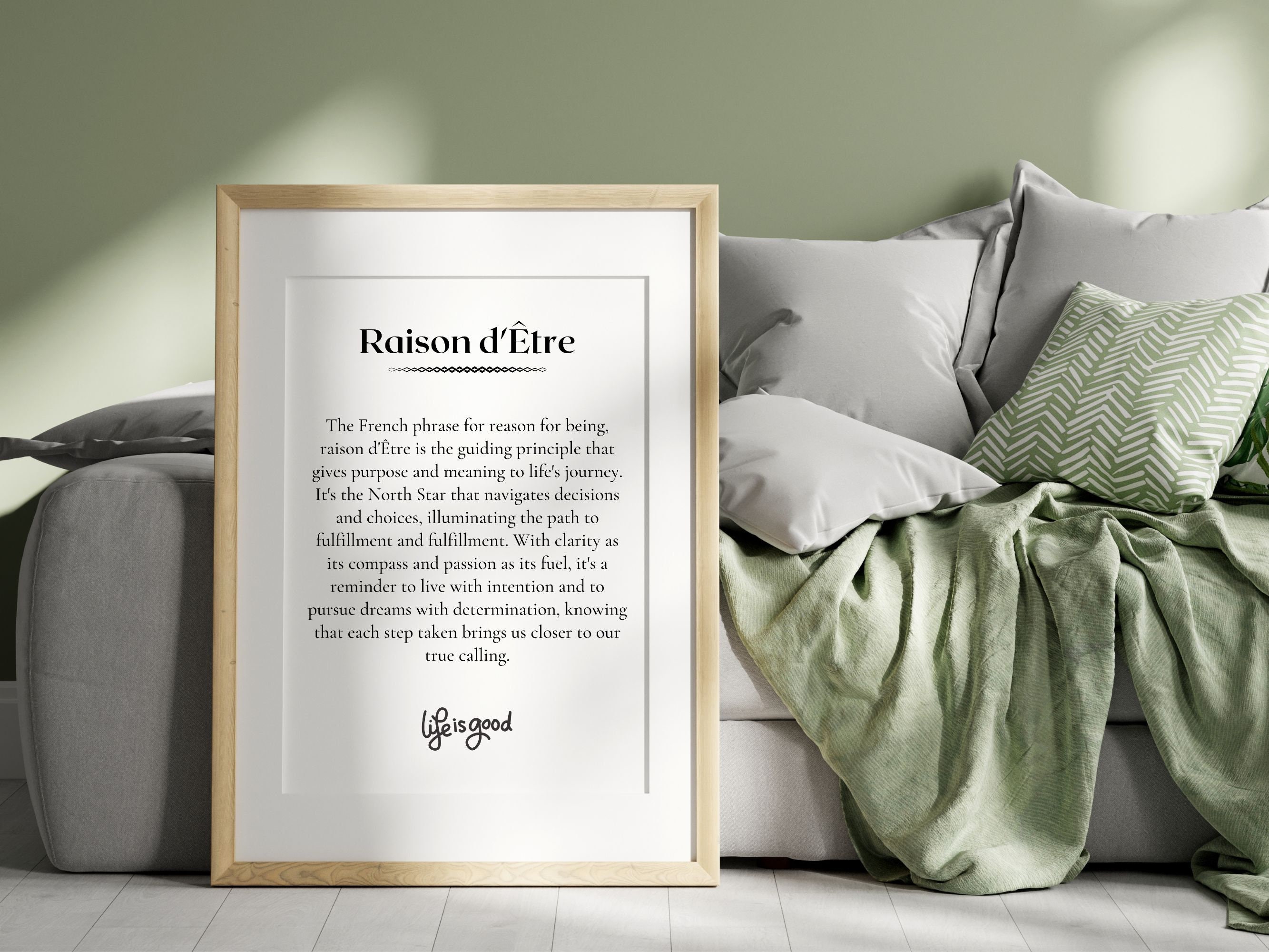 Raison D'Être Definition Printable, French Art, Office Decor ...