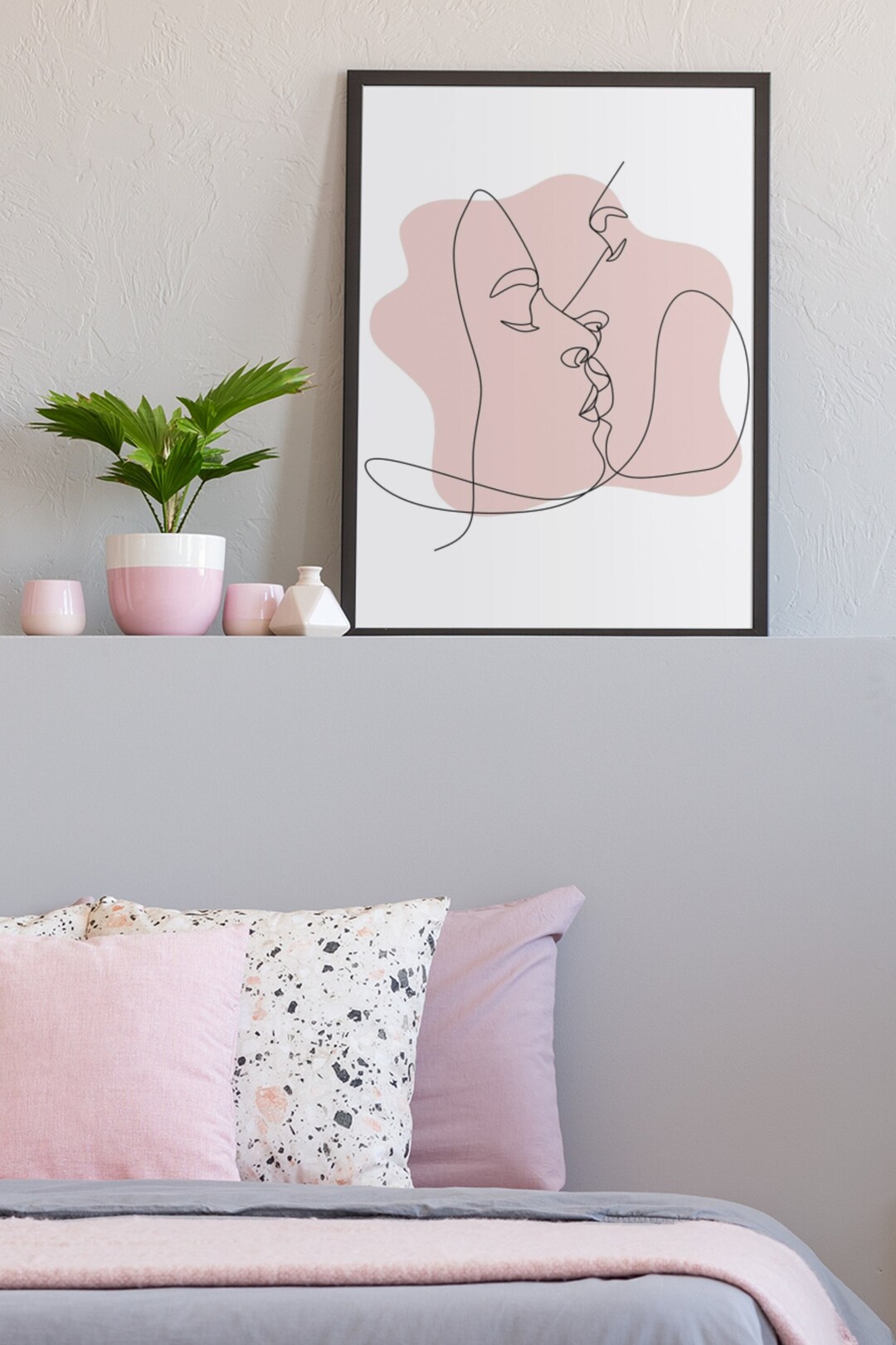 Set of 3 Couples Line Art Printable Wall Art Bedroom Wall Decor Love ...