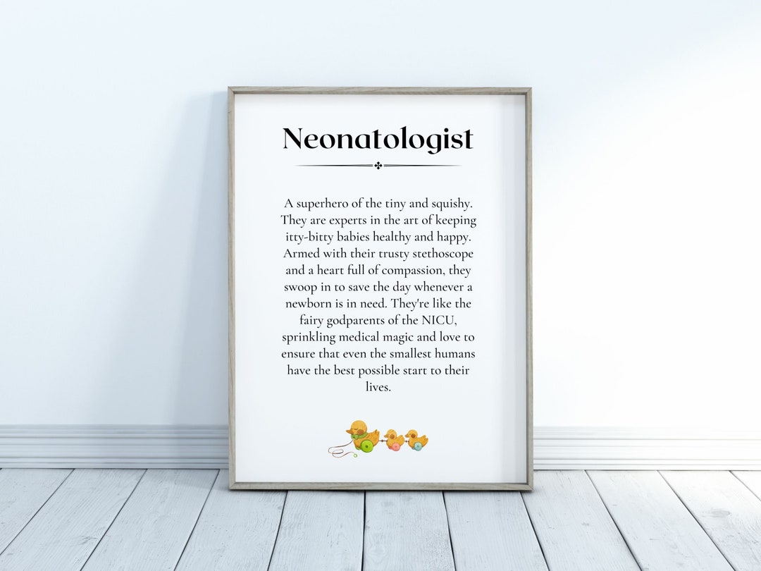 Neonatologist Definition Printable | Unique Gift for Doctors ...