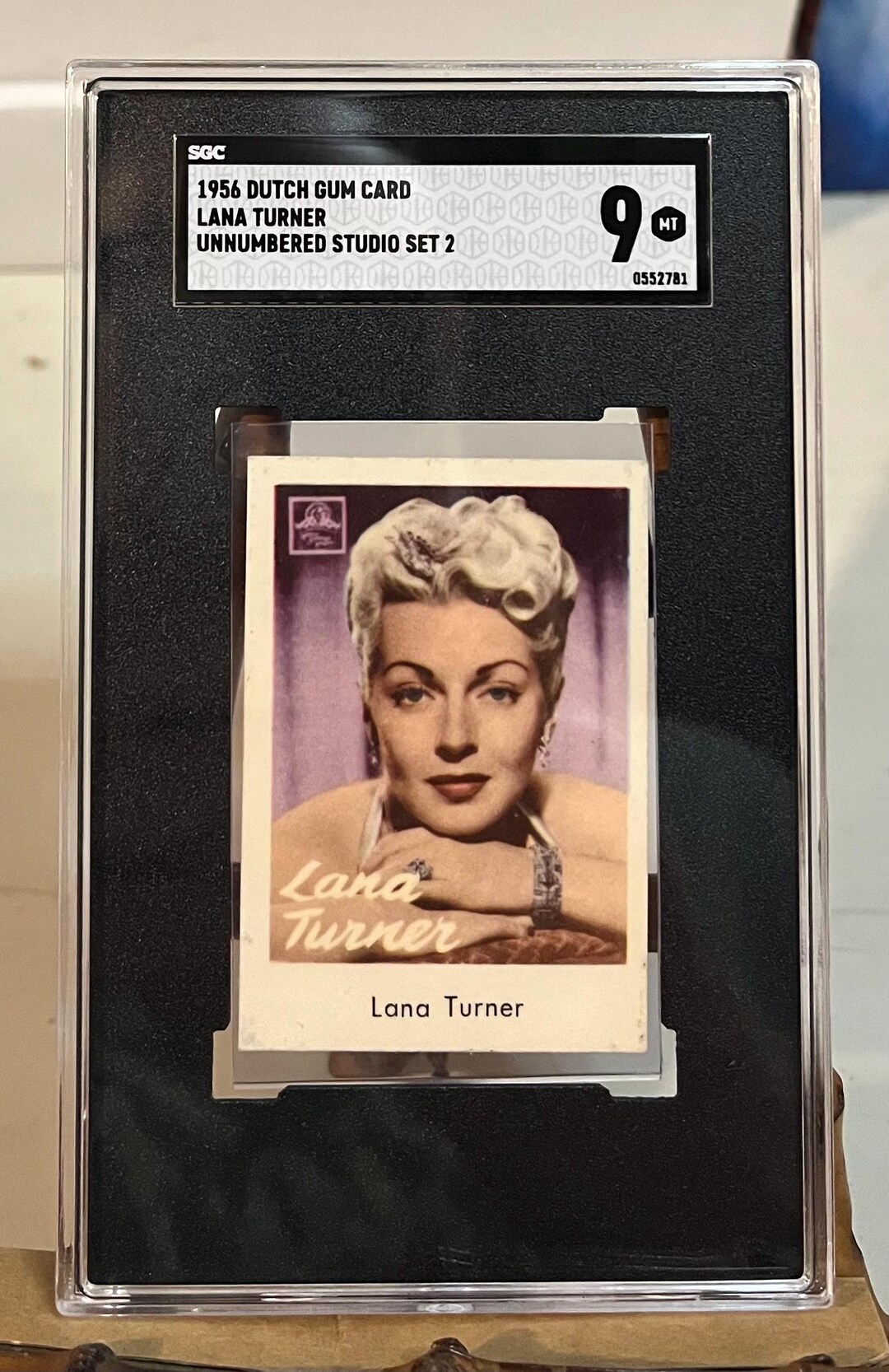 1956 Lana Turner Dutch Gum Card Unnumbered Studio Set 2 SGC 9 MINT ...