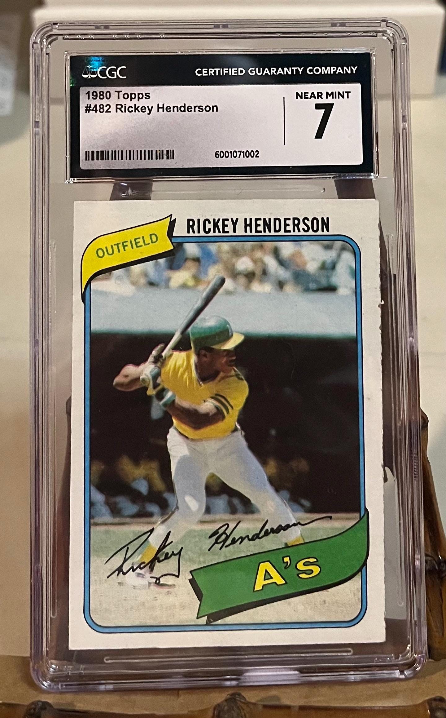 1980 Topps Rickey Henderson RC Rookie 482 Oakland A's Hall of Fame CGC ...