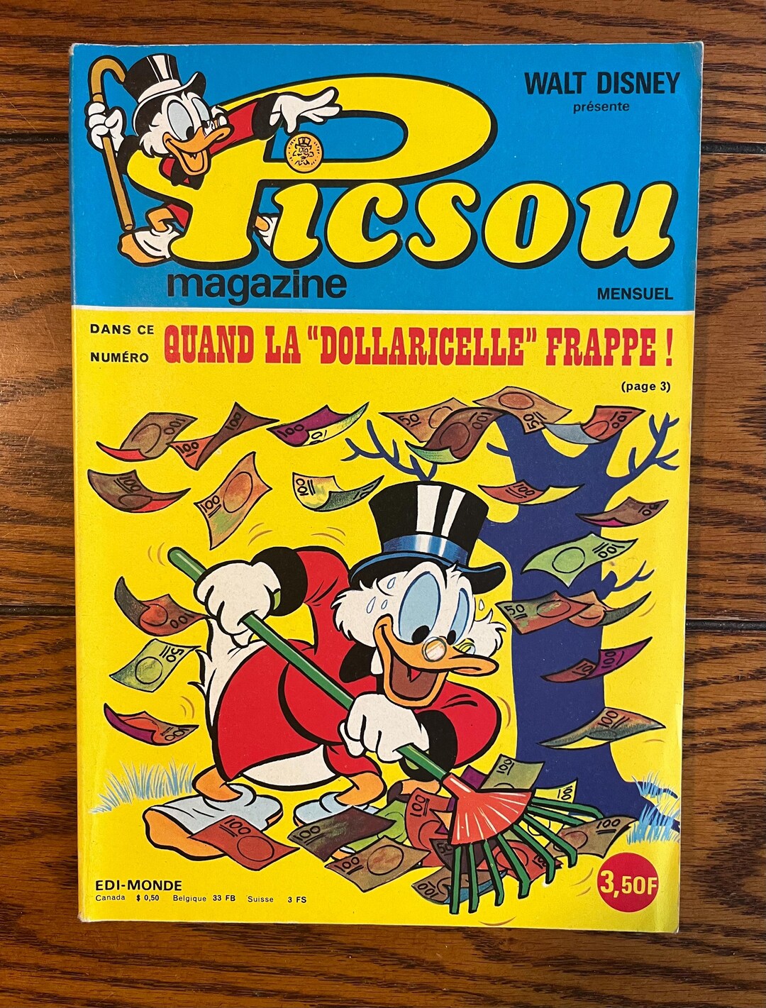 Picsou Magazine: FRENCH Disney Comic Magazine HTF Scrooge Mcduck Vtg ...
