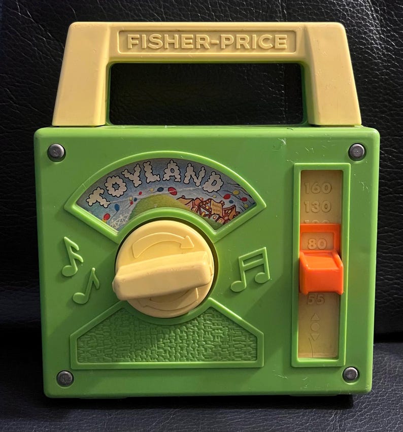 Vintage Fisher Price Wind up Toy Radio 1983 #795 Toyland - Works - Etsy