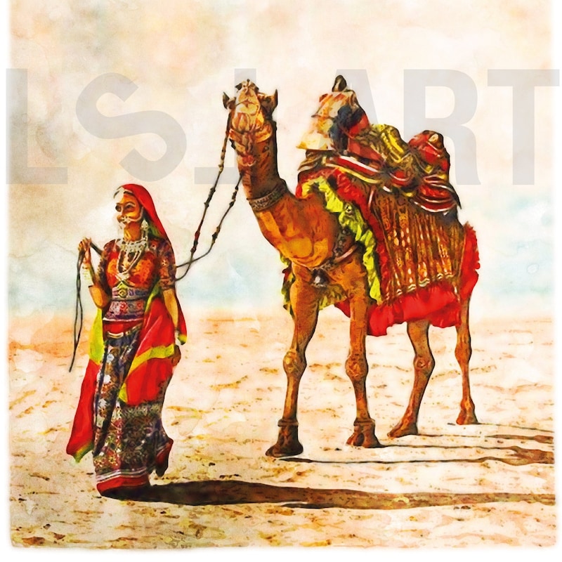 Camel Poster Woman - Etsy UK