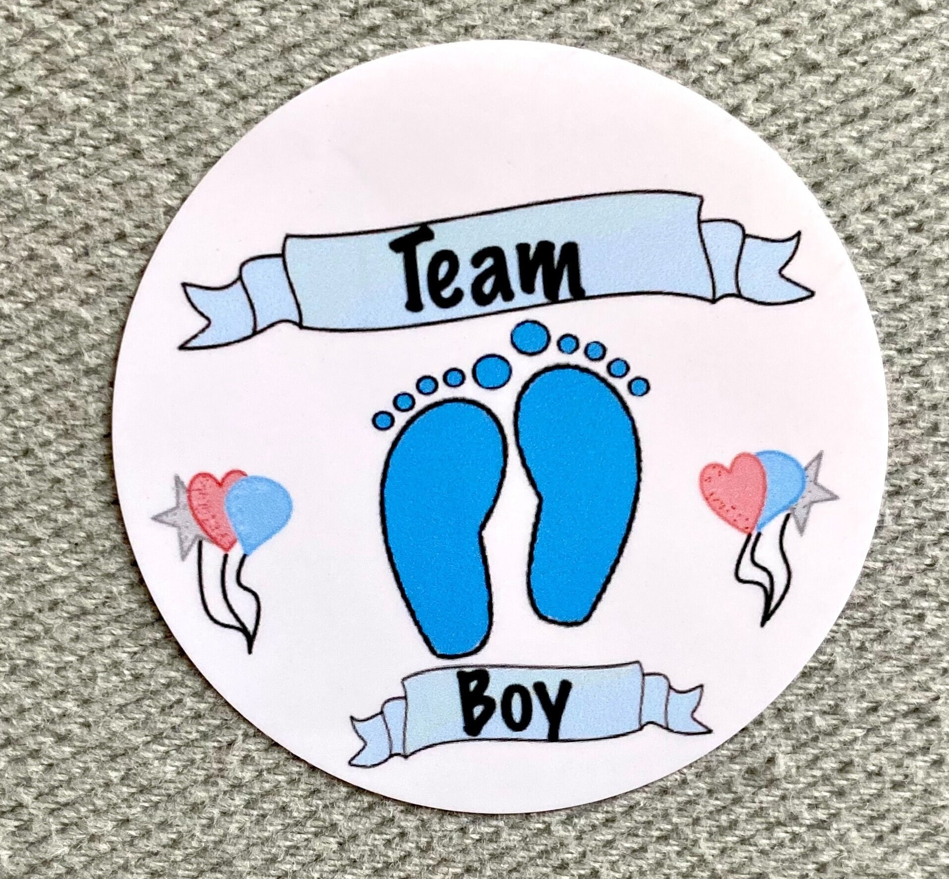 Gender Reveal Stickers Team Girl Team Boy Cute Balloon Design - Etsy