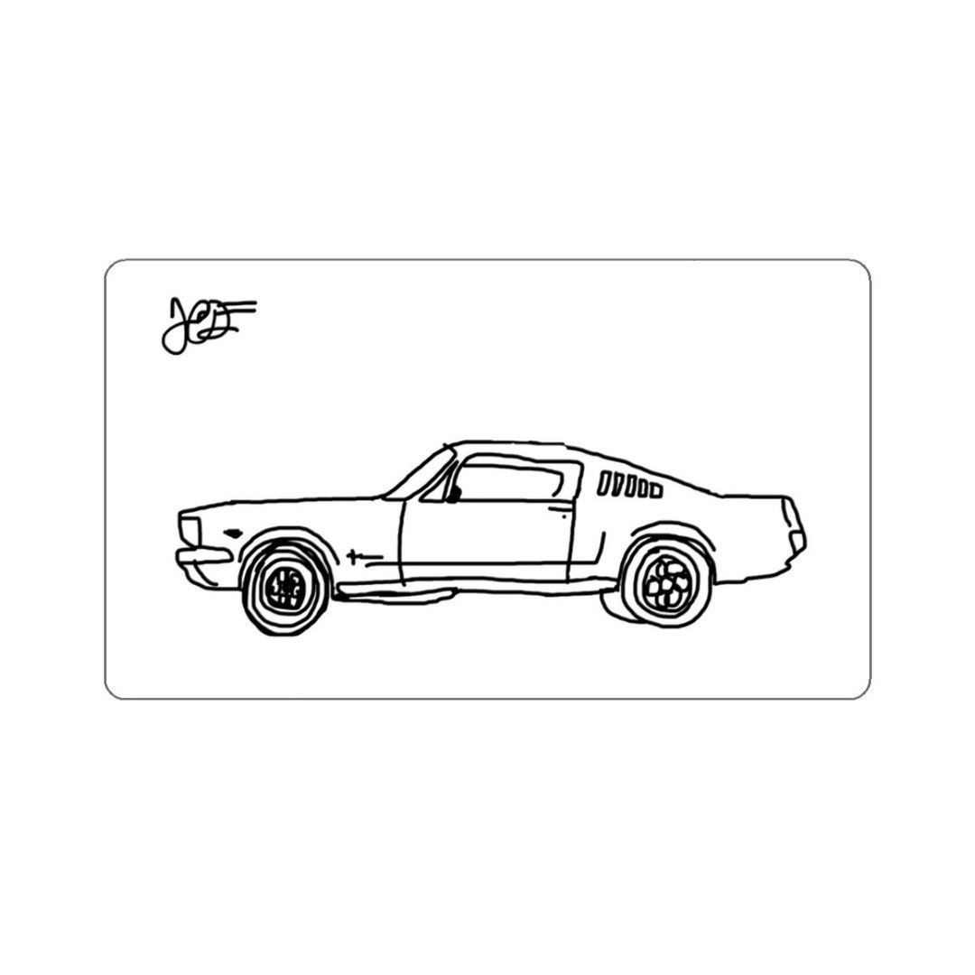 Muscle Car Line Art Sketch Stickers Aesthetic Stickers, Laptop Stickers ...