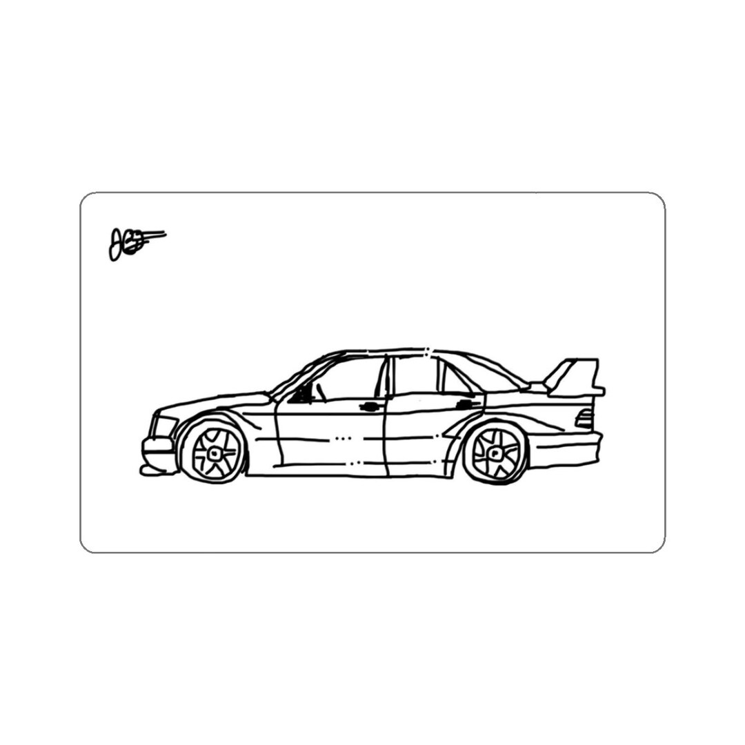 Street Car Line Art Sketch Stickers Aesthetic Stickers, Laptop Stickers ...