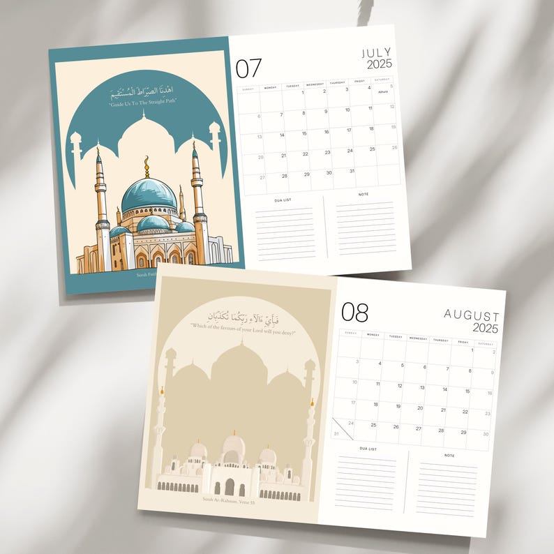 Printable Desk Calendar, 2025 Islamic Calendar, Monthly Calendar ...