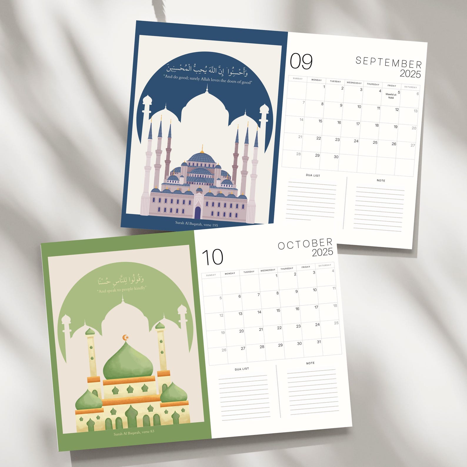 Printable Desk Calendar, 2025 Islamic Calendar, Monthly Calendar ...