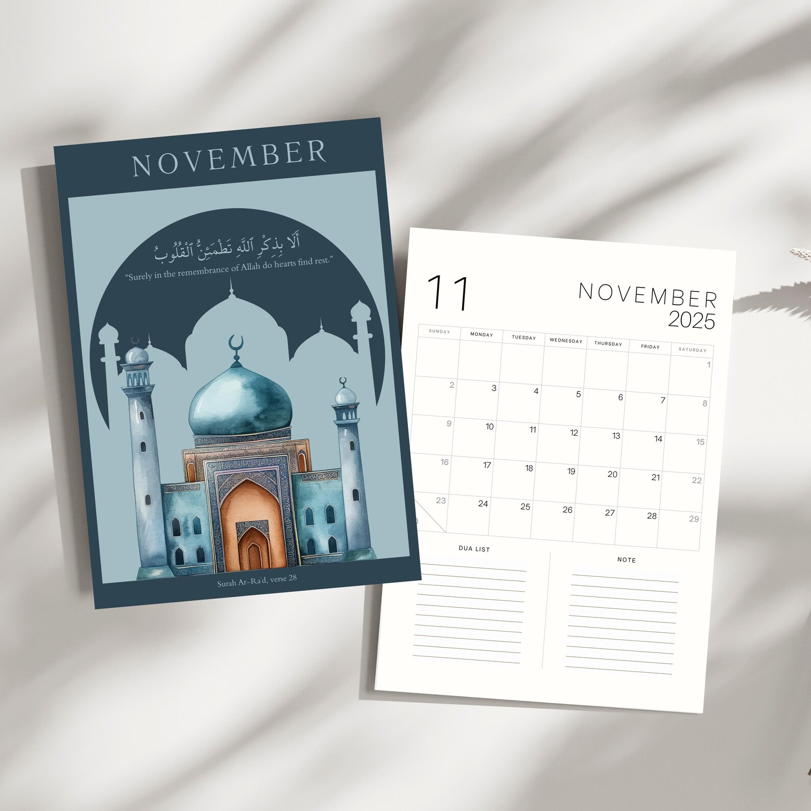 Printable Calendar, 2025 Islamic Calendar, Monthly Calendar, Mosque ...