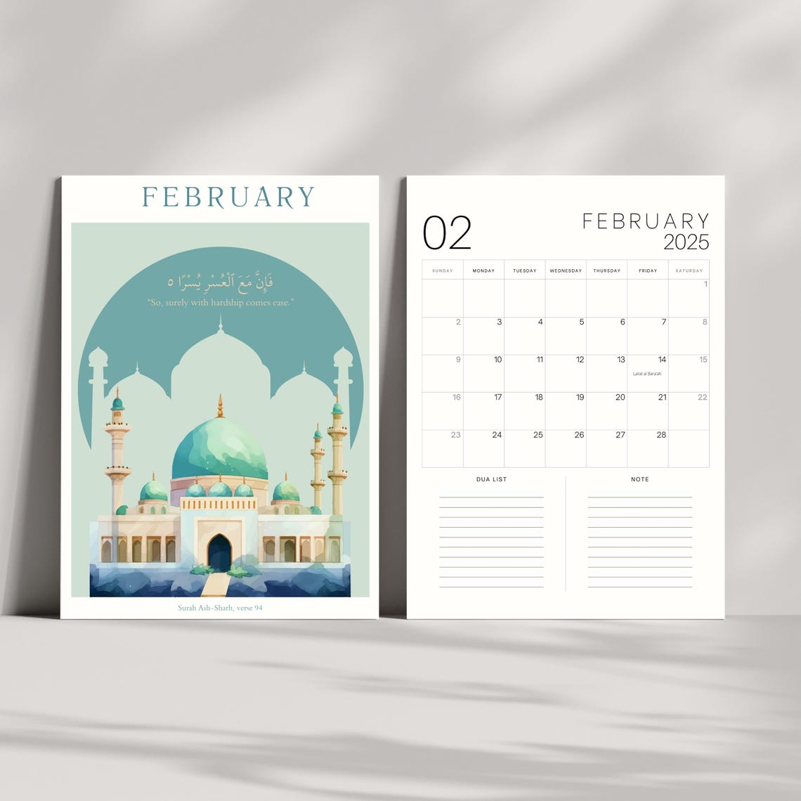Printable Calendar, 2025 Islamic Calendar, Monthly Calendar, Mosque ...