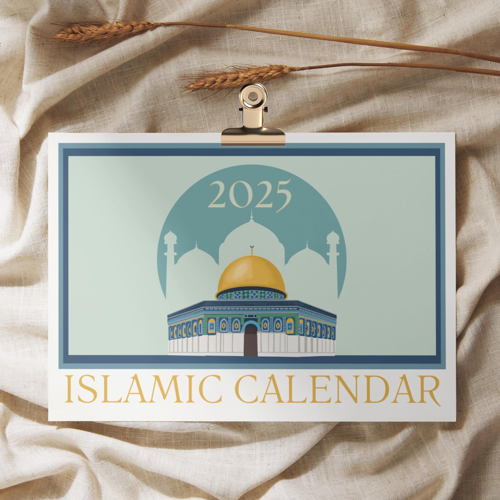 Printable Desk Calendar, 2025 Islamic Calendar, Monthly Calendar ...