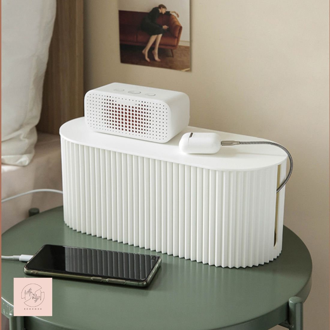 Cable Management Box Cord Organizer Storage Box Cable Organizer Desk ...