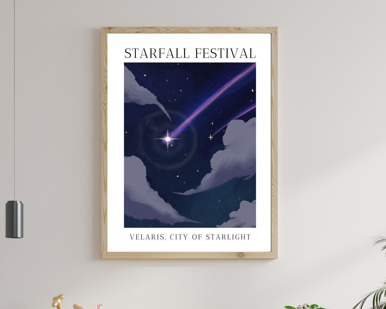 Starfall Festival Velaris ACOTAR Inspired Wall Print + Free Bookmark ...