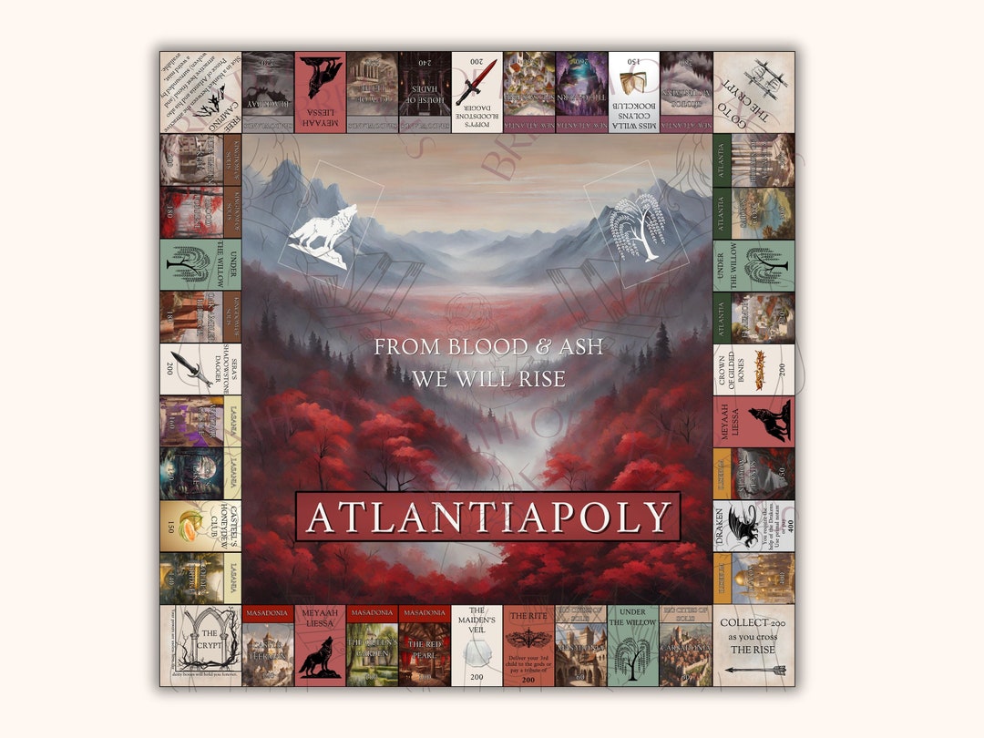 Atlantiapoly a FBAA Board Game Inspired in From Blood and Ash Series by ...