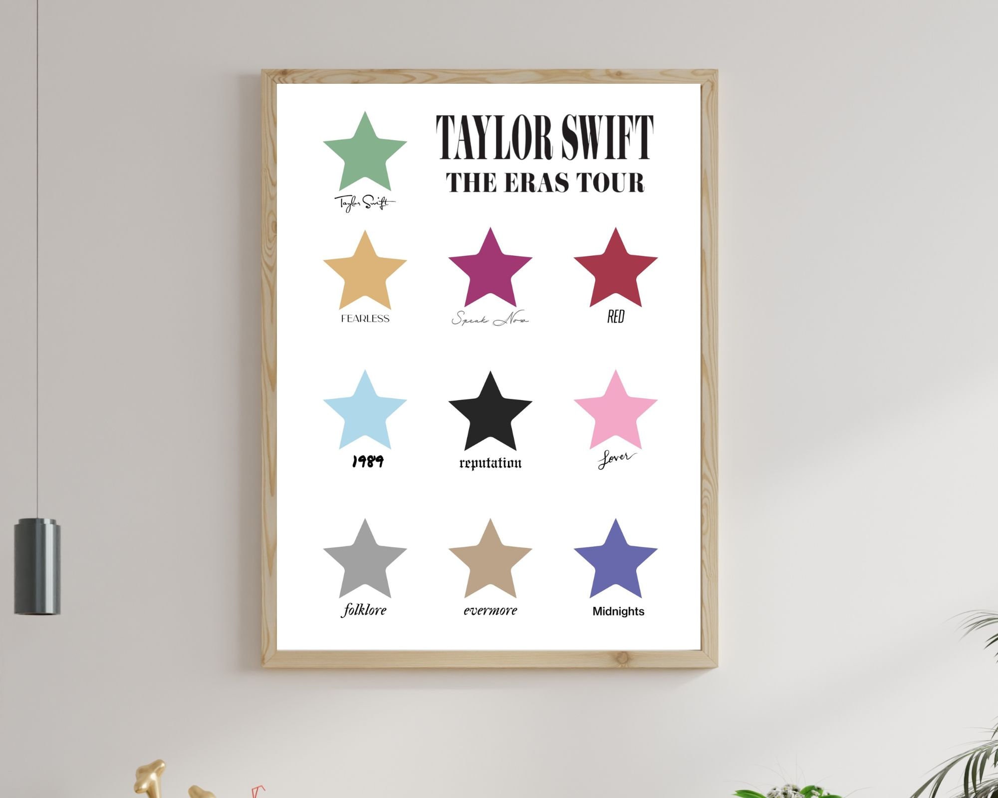 Taylor Swift the Eras Tour Minimal Aesthetic Subtle Wall Art - Etsy