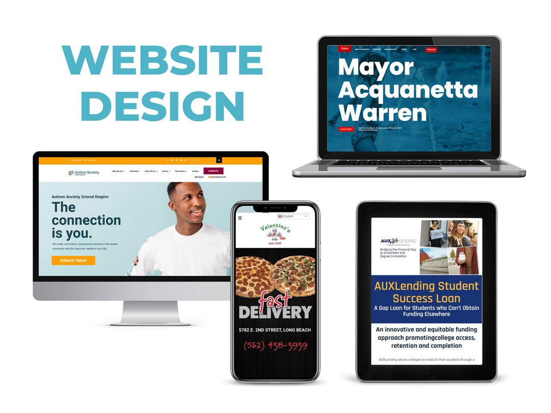 Custom Website Custom Wordpress Site Mobile Friendly - Etsy