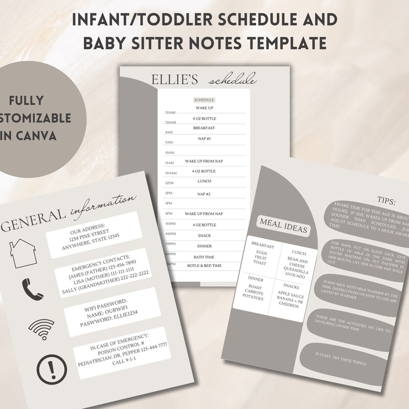 Baby Schedule - Etsy