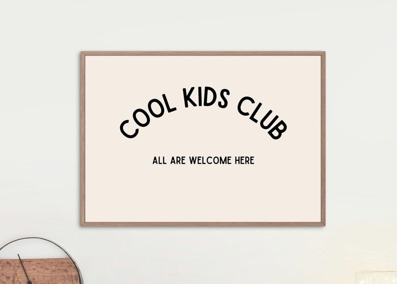 Cool Kids Club All Are Welcome Digital Download Minimalist - Etsy