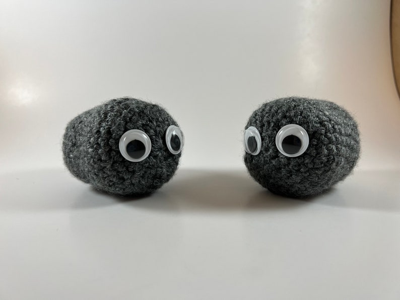 Crochet Googly Eye Rock Finished Product - Etsy