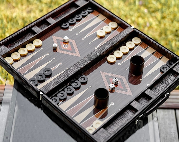 Personalized Leather Backgammon Set, Handmade Backgammon Set, Best Gift ...