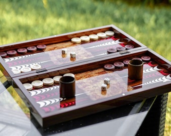 Personalized Backgammon Game Gift Set - Etsy