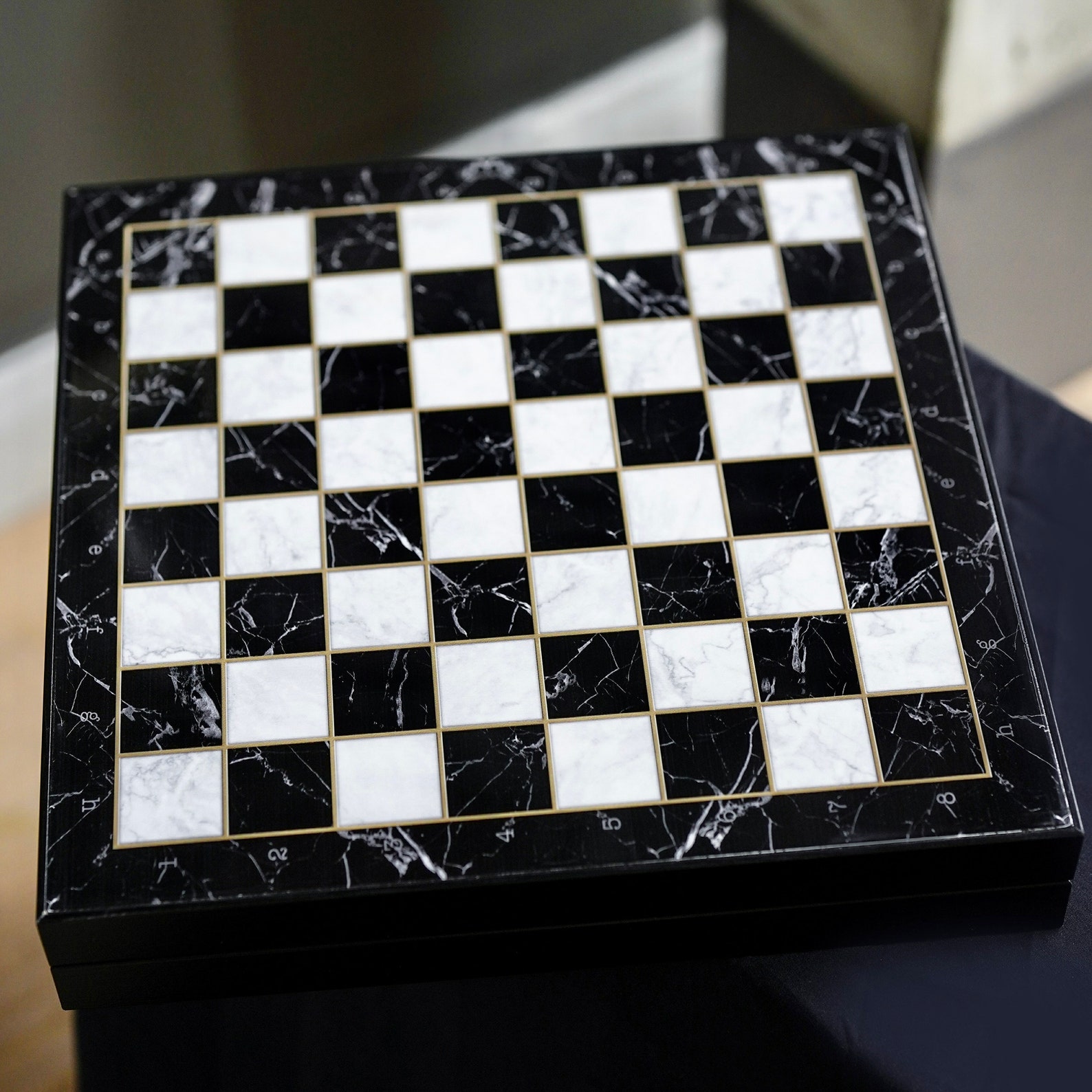 Personalized Bronze Chess Set With Marble Coating Patterned - Etsy