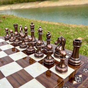 Luxury Handmade Large Chess Set, Personalized Birthday Gift, Chess ...