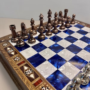 Luxury Handmade Large Chess Set, Personalized Birthday Gift, Chess ...