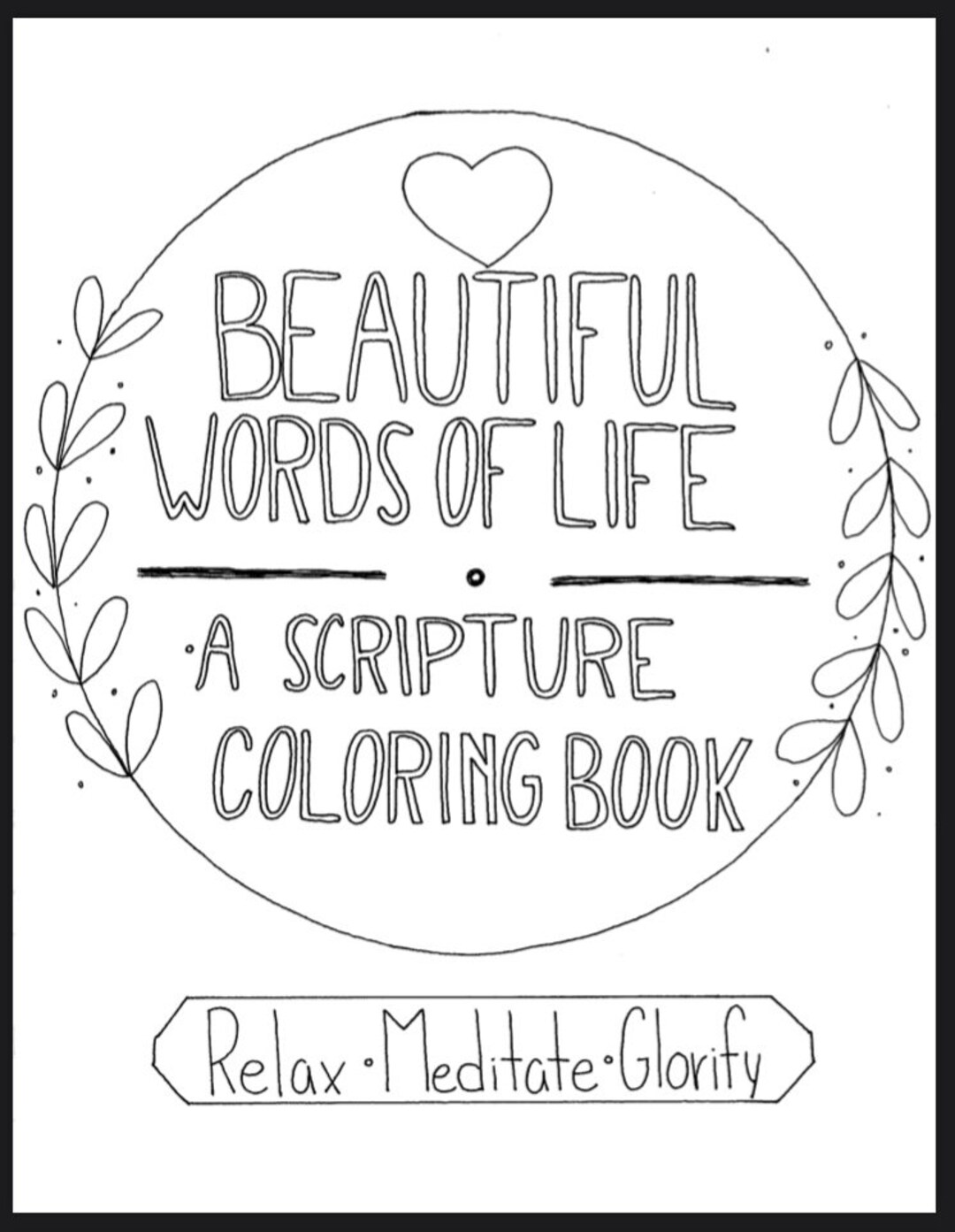 Beautiful Words of Life Coloring Book - Etsy