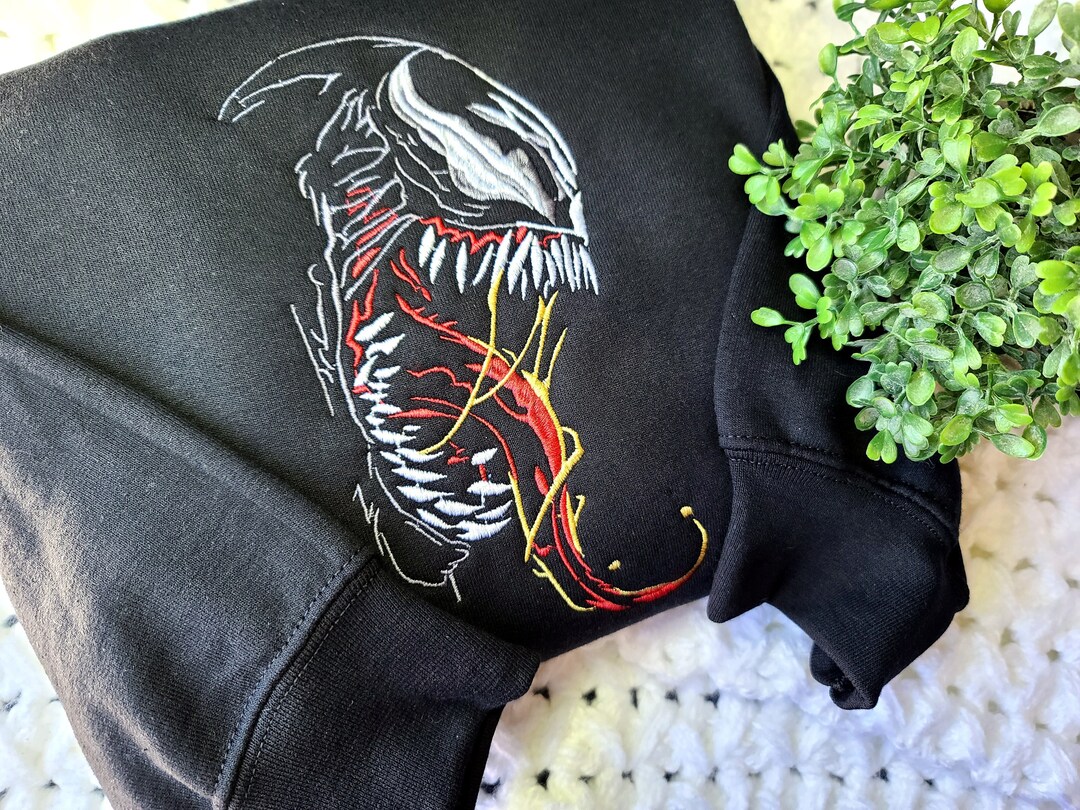 Venom Sweatshirt, Venom Movie, Spiderman, Embroidered Sweatshirt ...