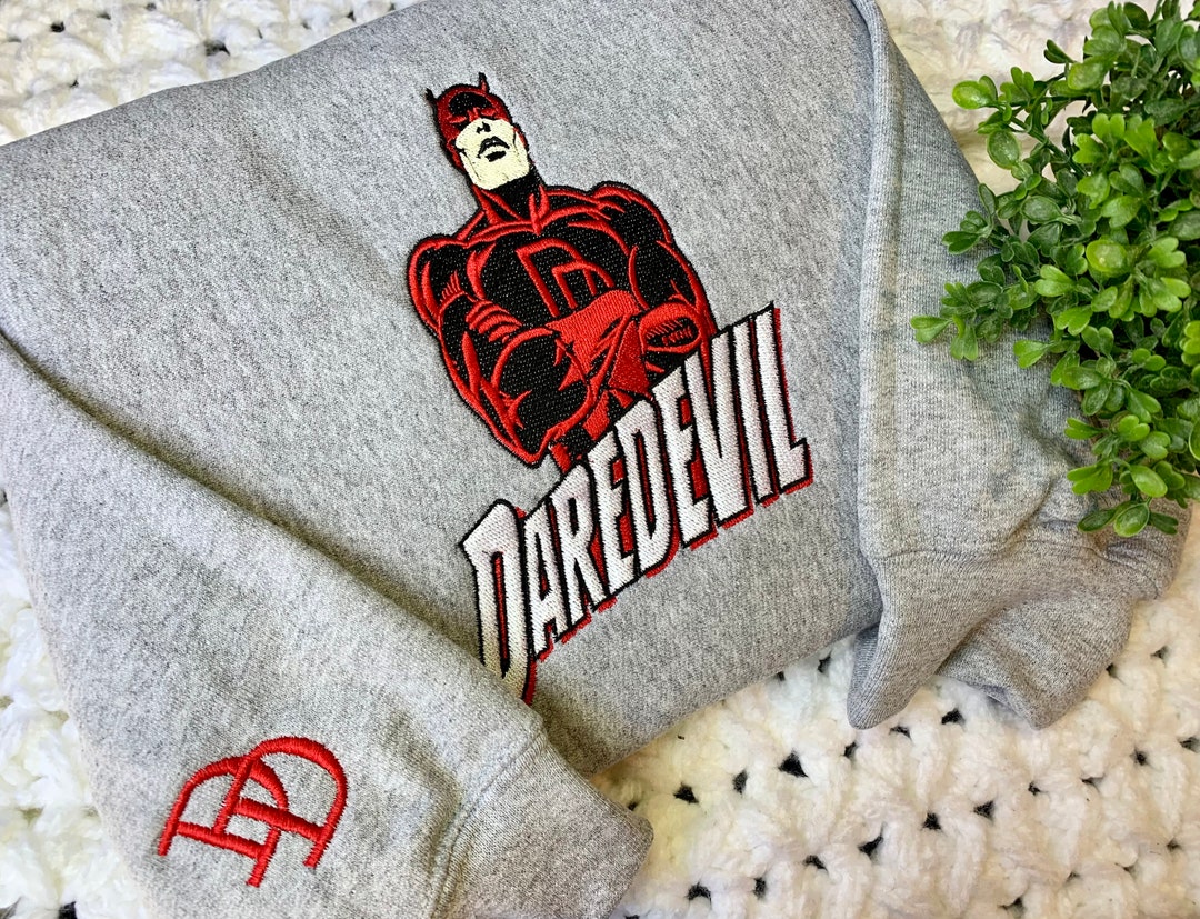 Daredevil Murdock Sweatshirt, Matt Murdock, Embroidered Crewneck ...