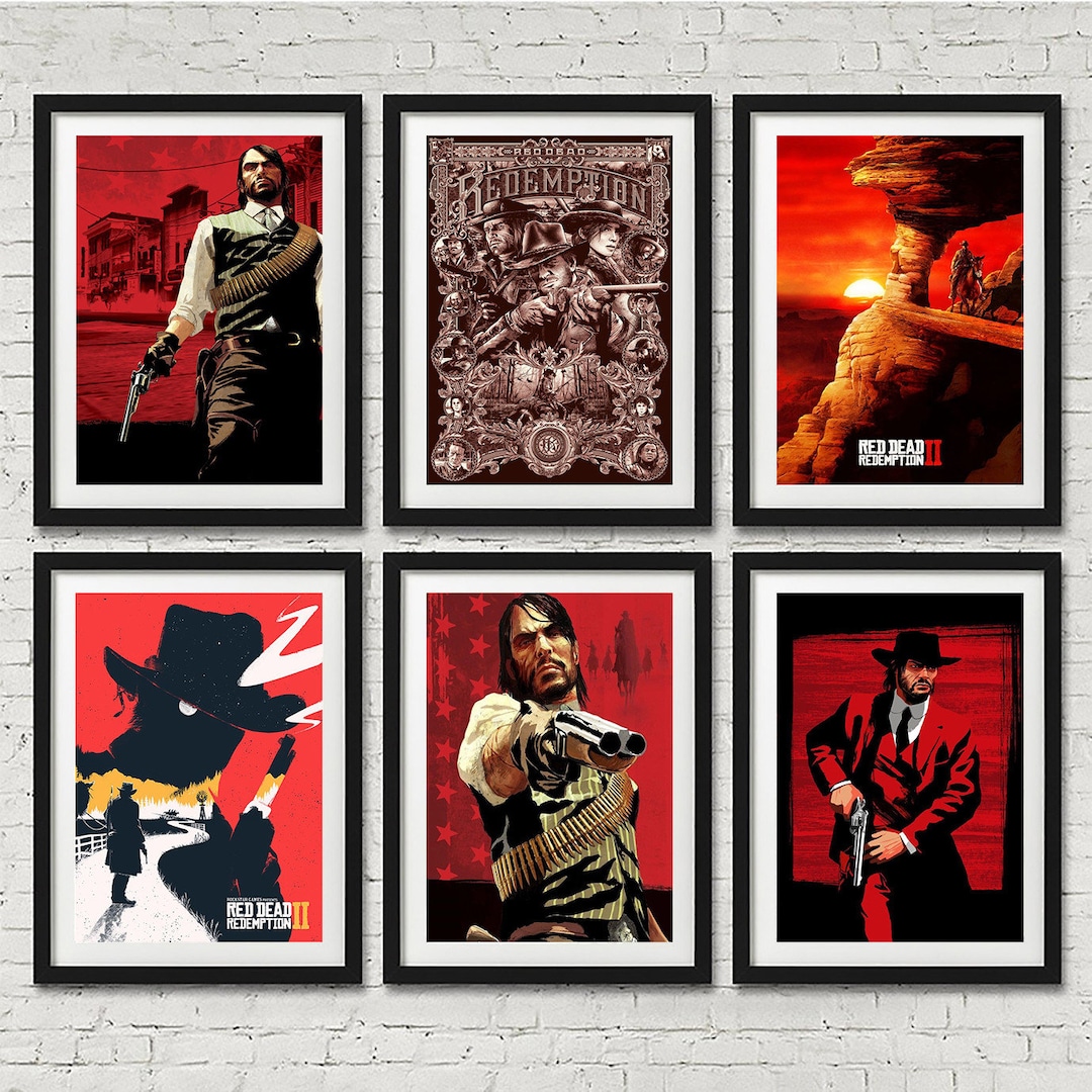 Game Red Dead Redemption 2 Canvas Retro Painting Character - Etsy