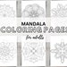 Mandala Coloring Pages for Adults Printable 50 Coloring Book for Mental ...