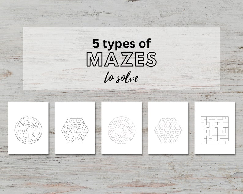 100 Maze Bundle Printable for Kids Montessori Activity Adult - Etsy