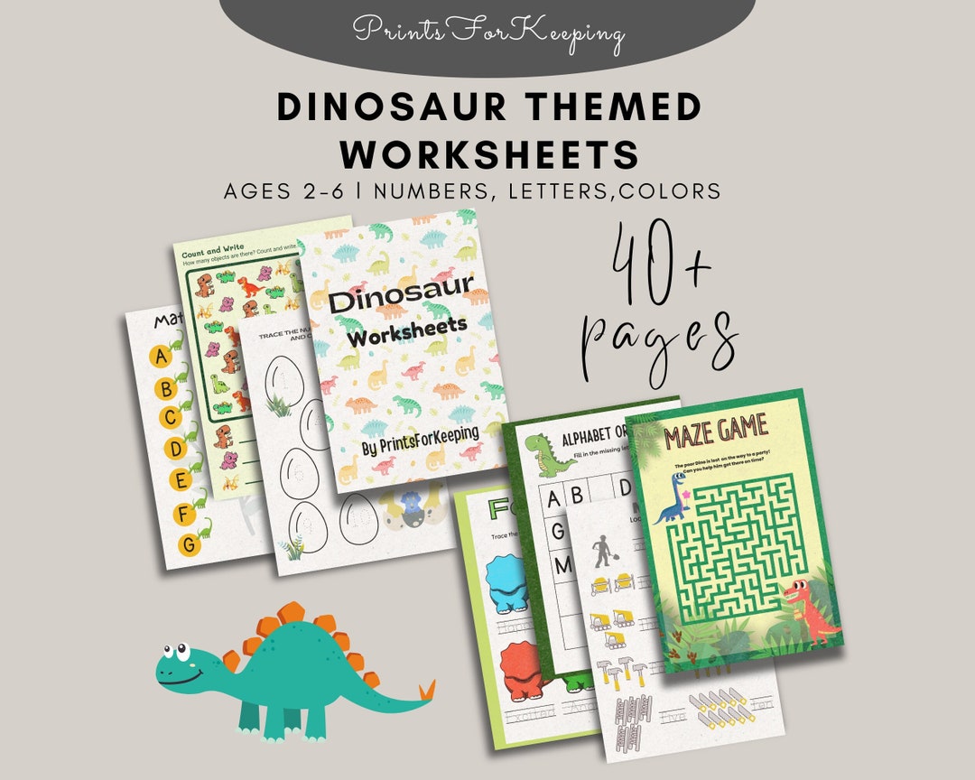 Preschool Printable Worksheets Dinosaur for Kids Book Printable ...