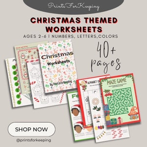Preschool Printable Worksheets Christmas for Kids Book Printable ...